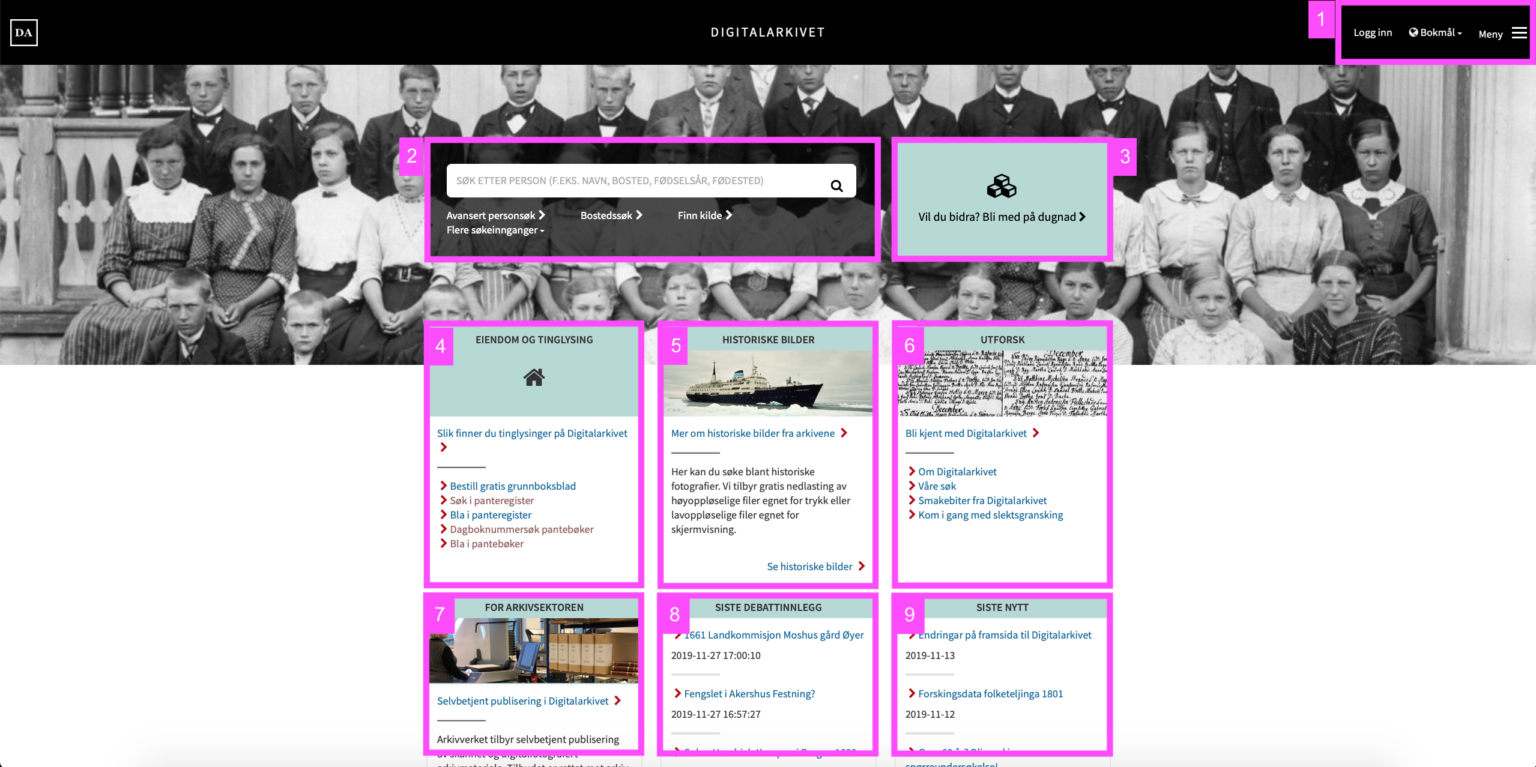 Digitalarkivet – Oversikt – genit.no